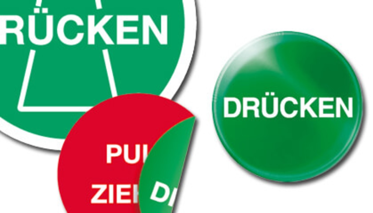 Drücken und Ziehen Schilder und Aufkleber online kaufen