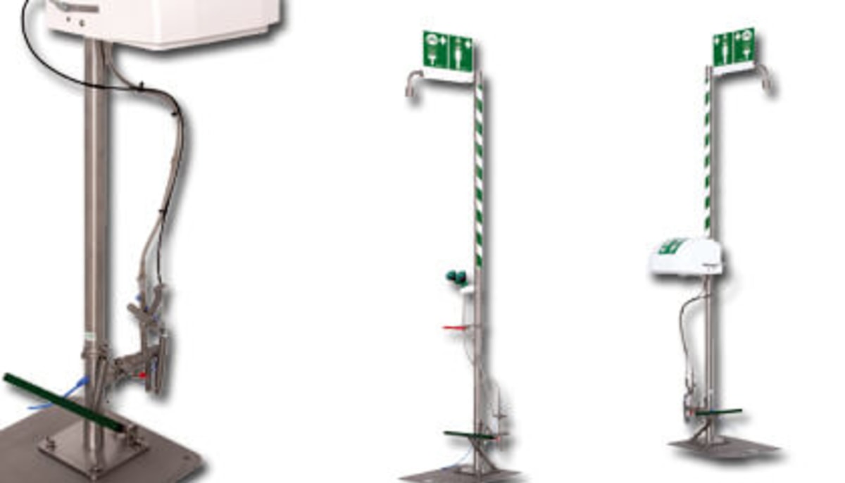 Selbstentleerende Notduschen für die Industrie