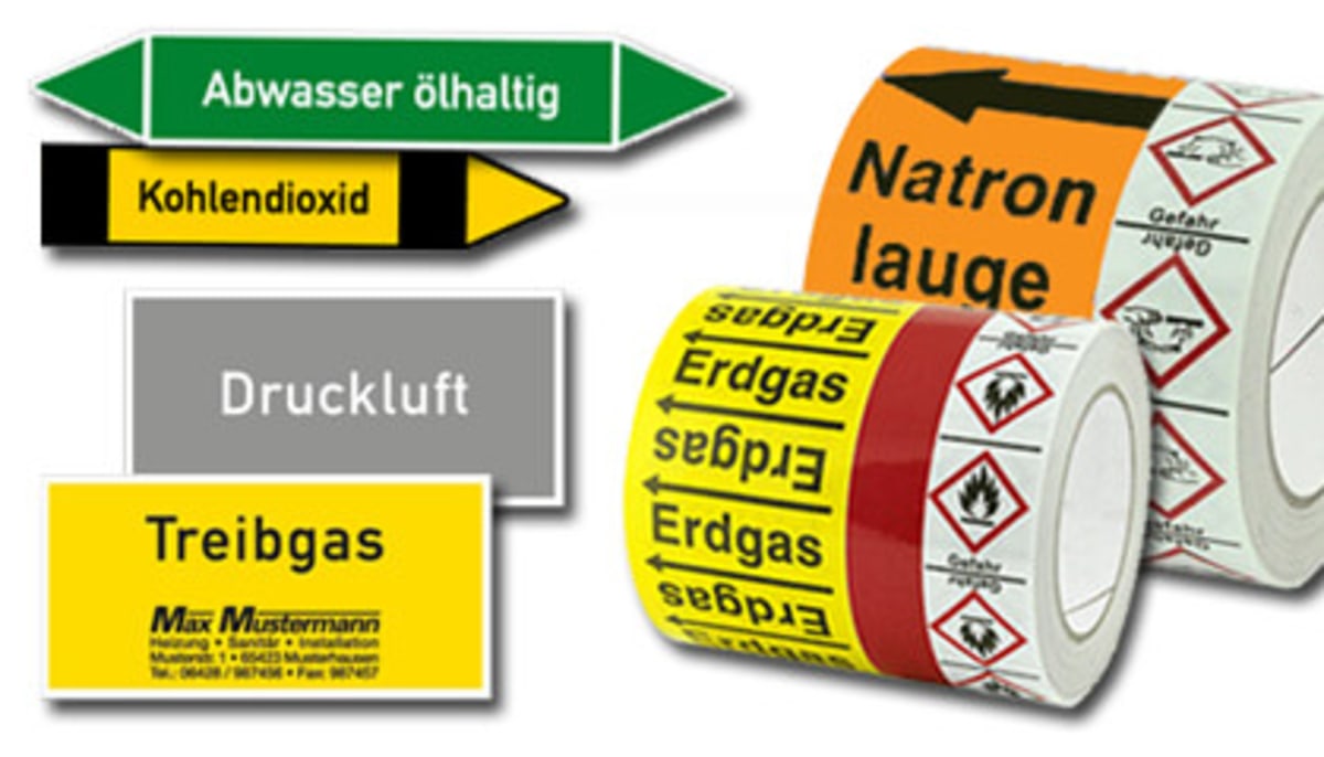 Rohrleitungskennzeichnung | Kennzeichnung für Rohrleitungen