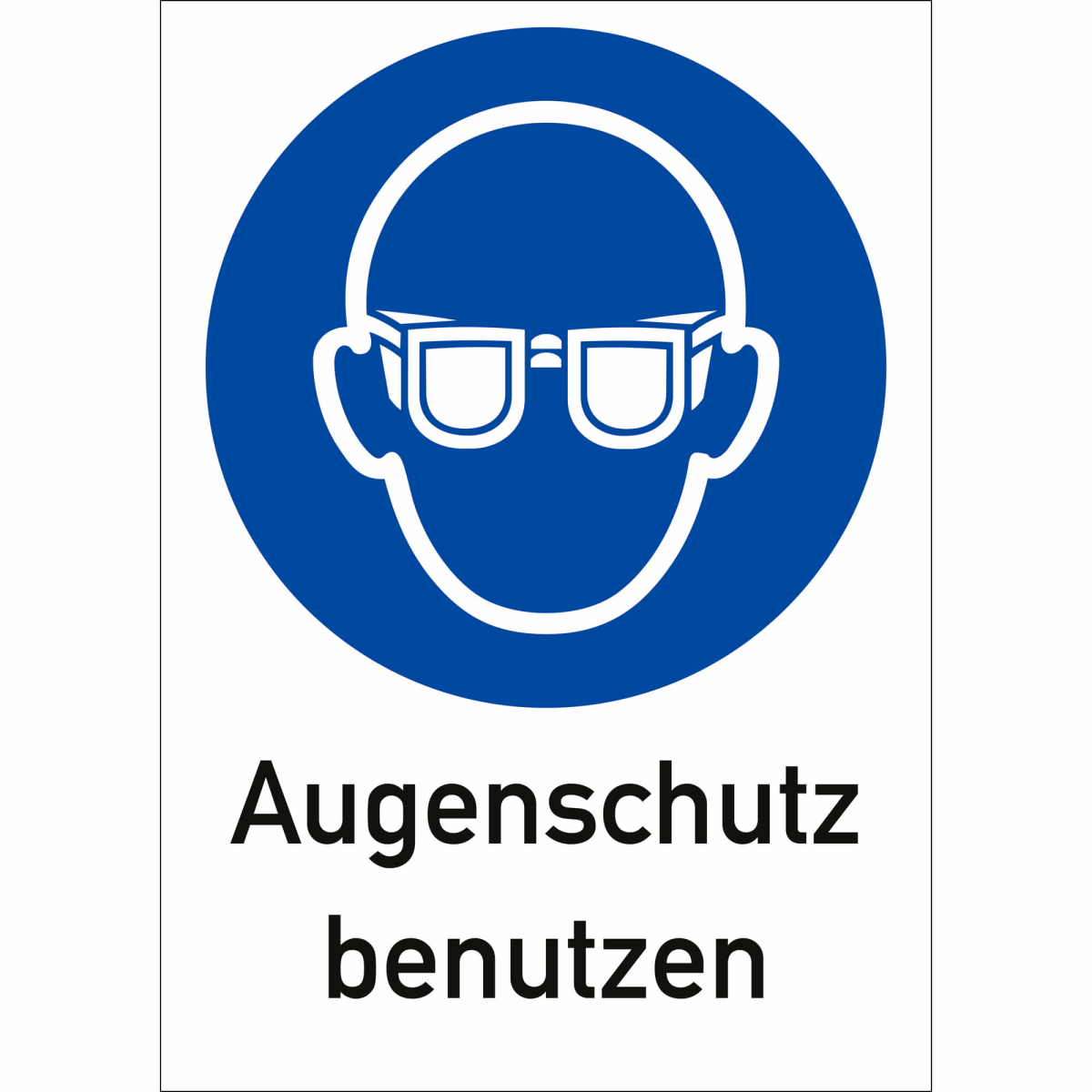Kombi-Gebotsschilder - Augenschutz (ISO 7010) Gebotsschild