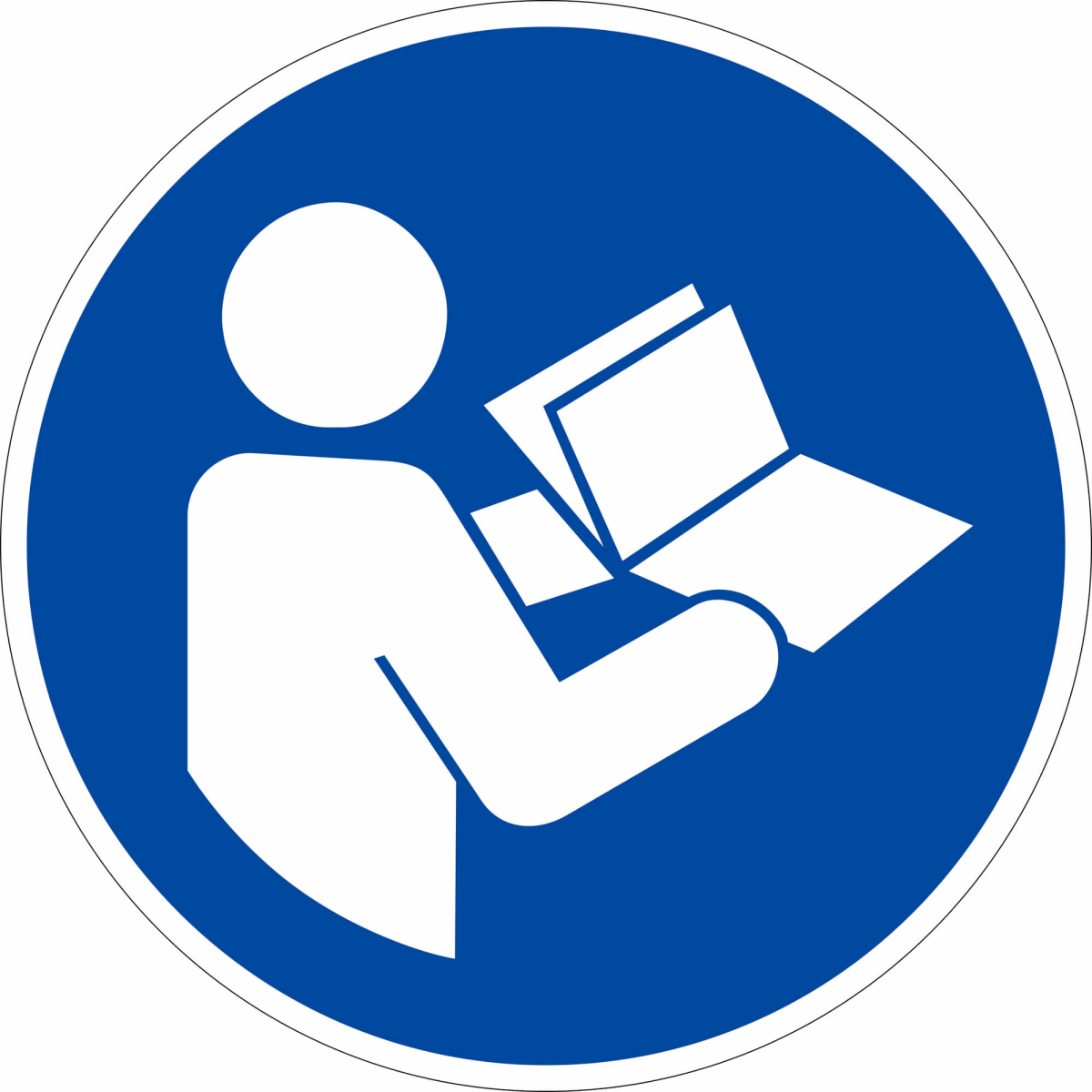 Gebotszeichen Anleitung - Schild nach ISO 7010 und ASR 1.3