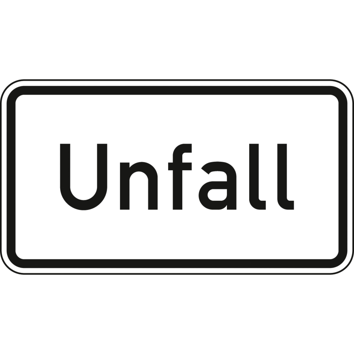 Verkehrsschild Unfall | Zusatzzeichen VZ 1007-50