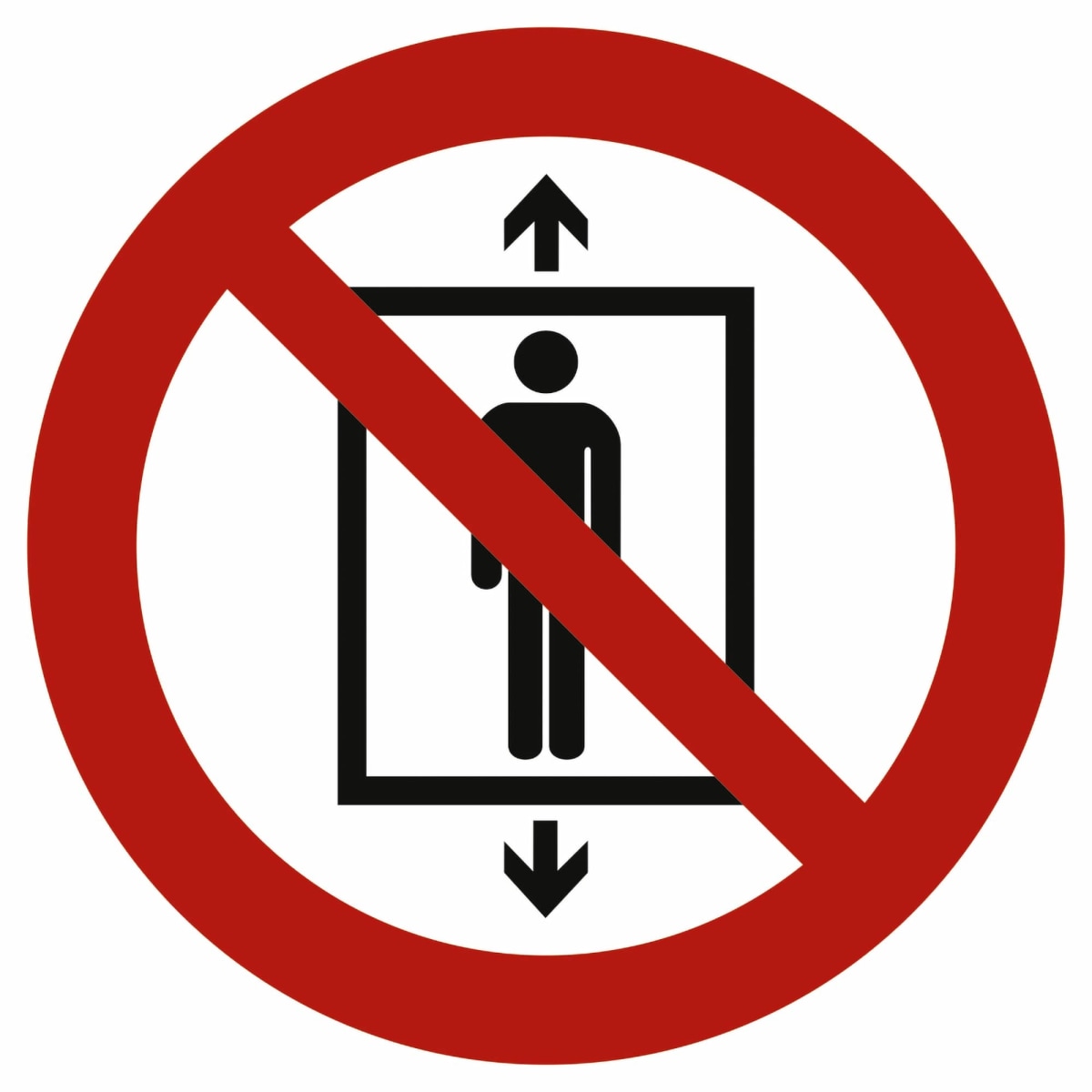 Verbotszeichen für Personenbeförderung gemäß ISO 7010