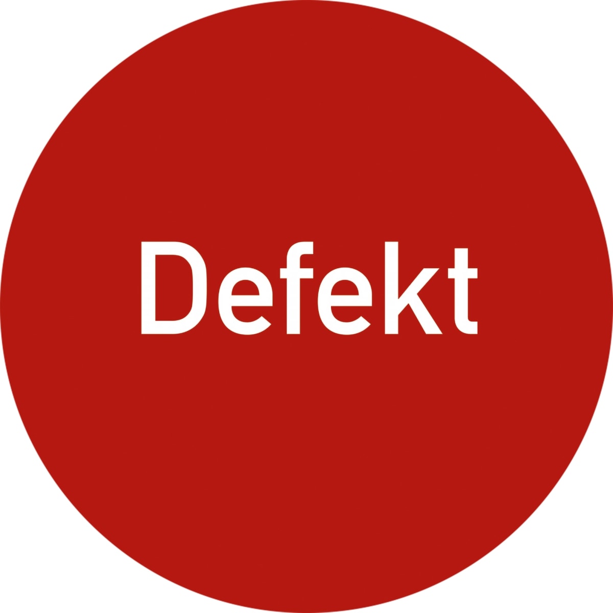 Qualitätskennzeichnung für defekte Ware und Gegenstände