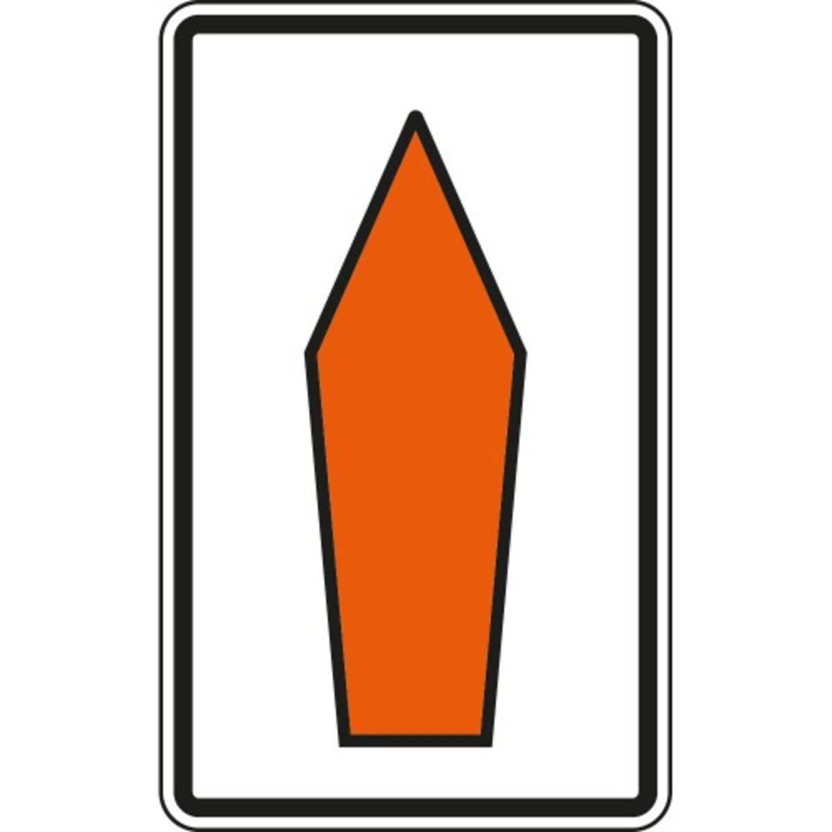 Verkehrsschild Pfeil Orange / Umlenkungspfeil geradeaus zur ...