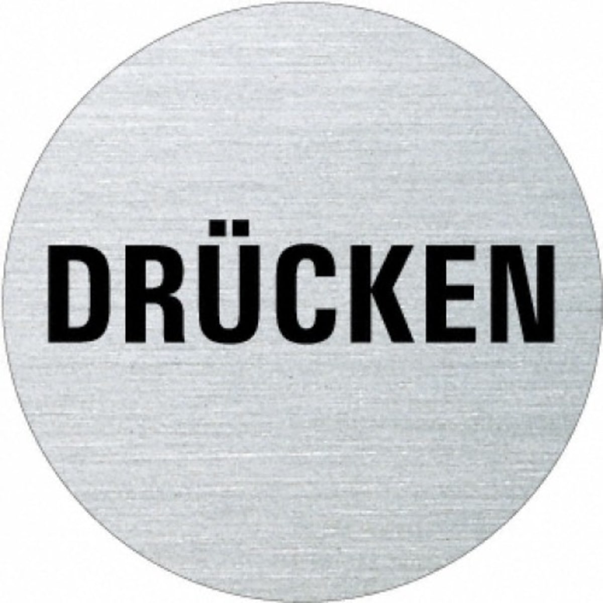 Textschild - Drücken (rund) - Textschilder - Rund