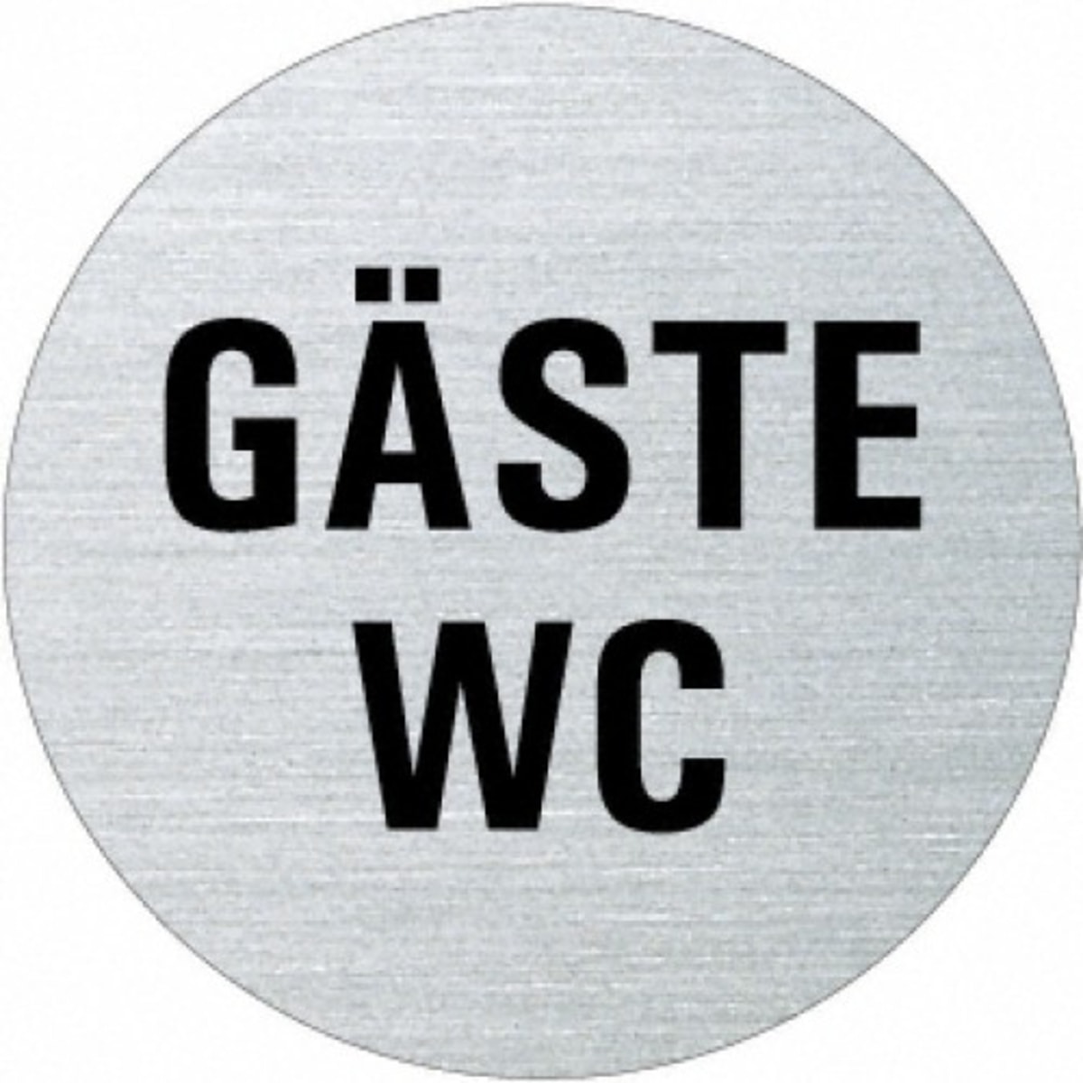Textschild - Gäste-WC (rund) - Edelstahlschilder