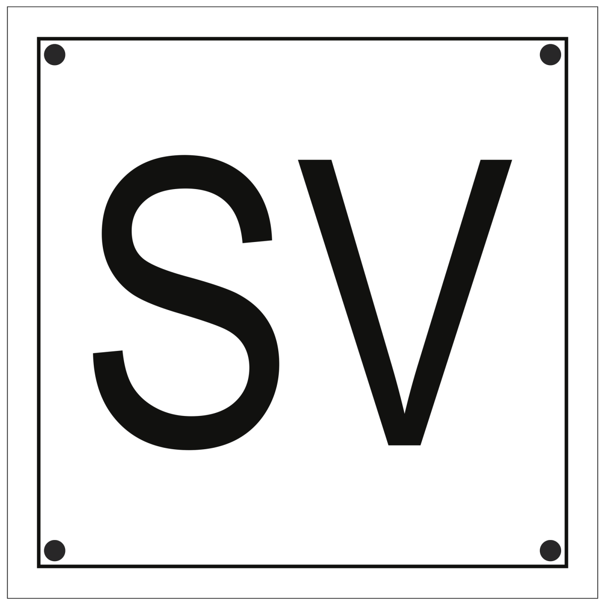 Sicherheitsventil-Kennzeichen SV
