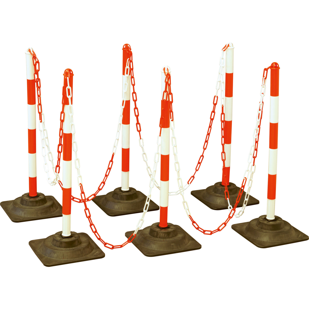 Komplett-Set Kettenpfosten EcoMax mit 6 Pfosten und 10 Meter Kette