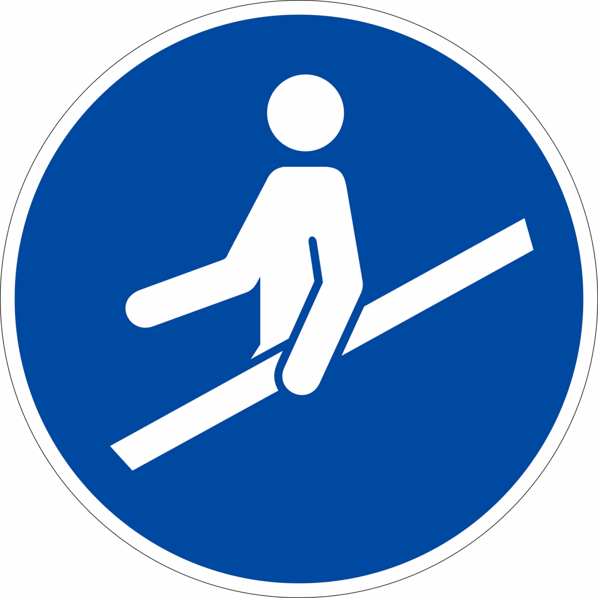 Gebotszeichen Handlauf benutzen - Gebotsschilder ISO 7010