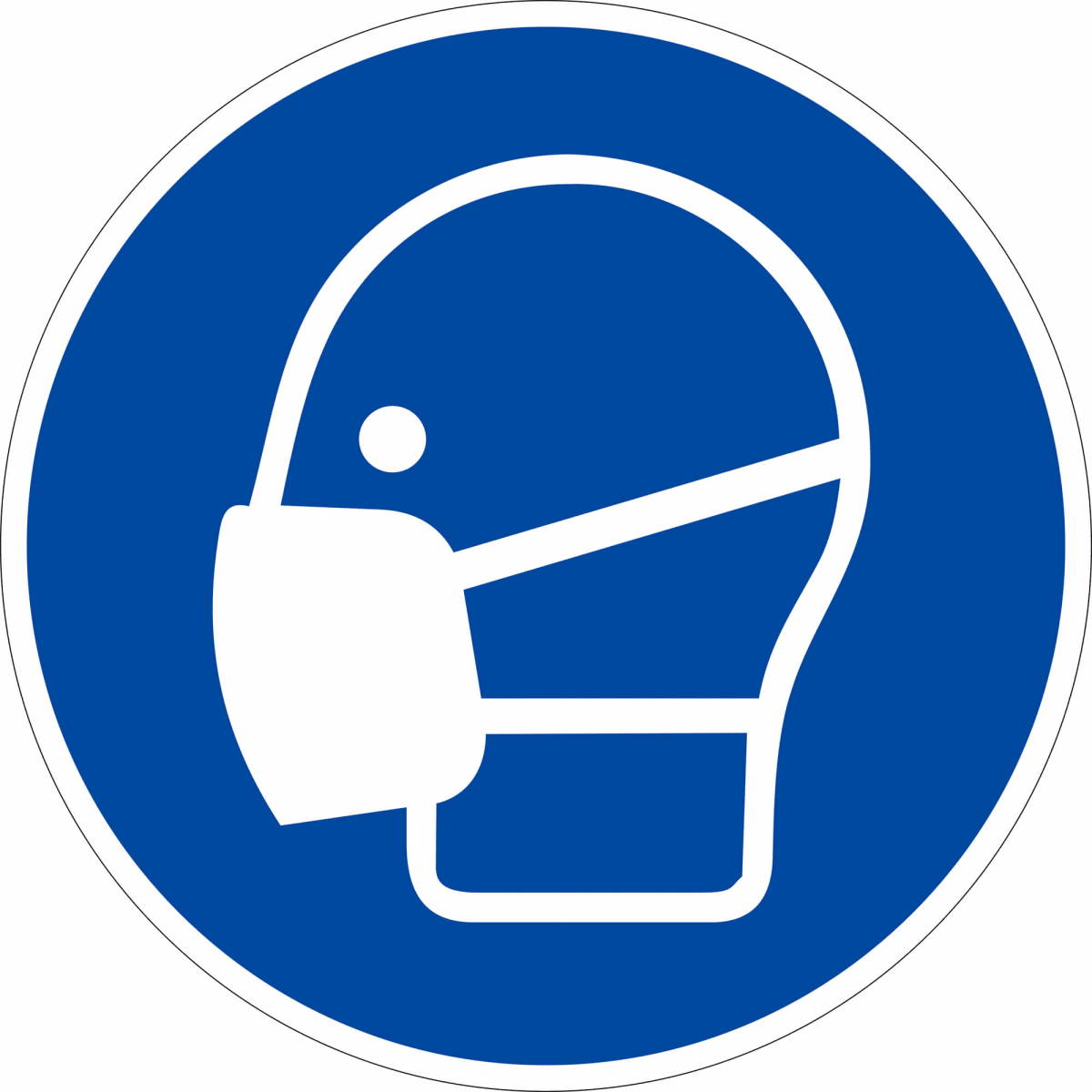 Gebotszeichen - Atemmaske tragen - Gebotsschilder ISO 7010