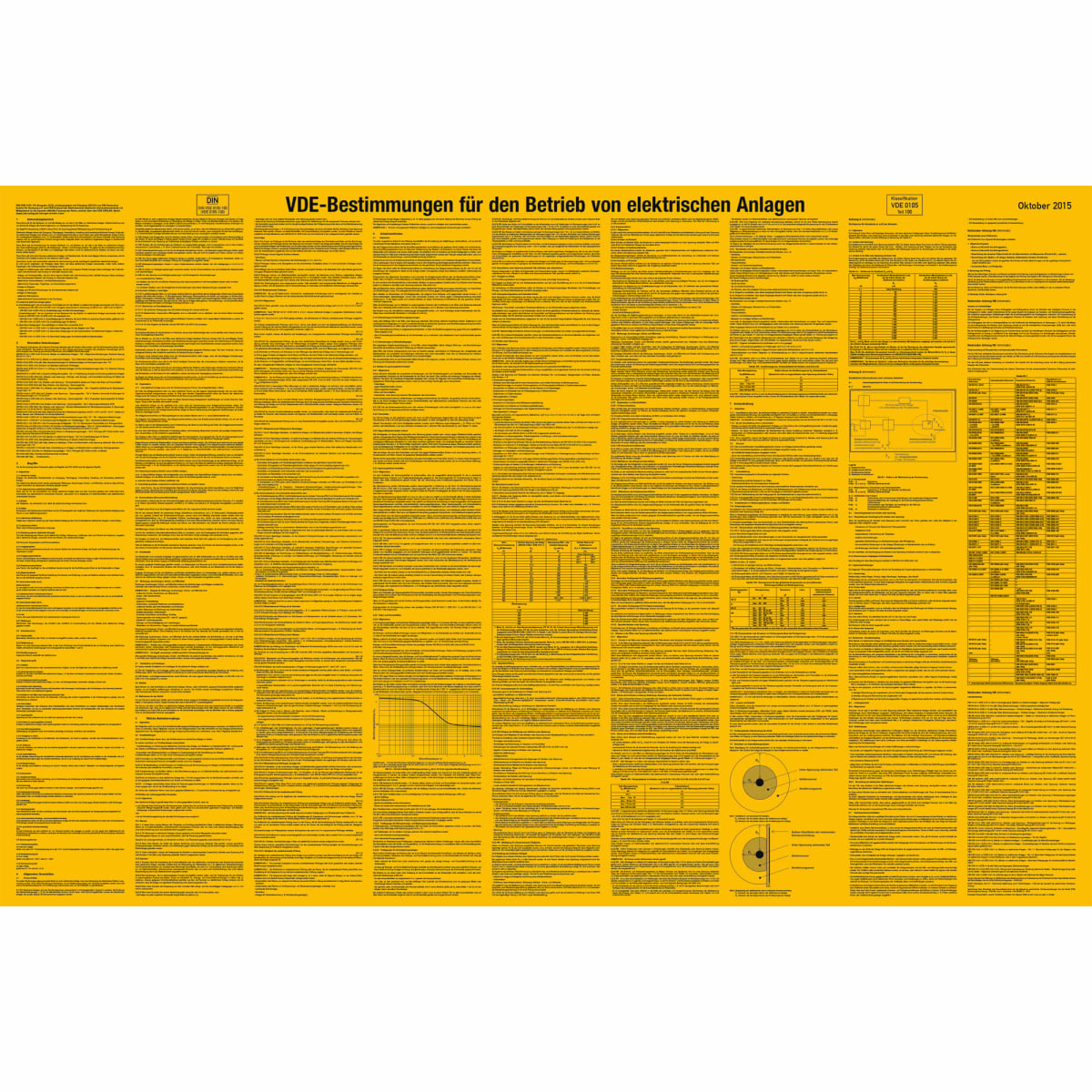 Aushang VDE-Bestimmungen für den Betrieb von elektrischen Anlagen