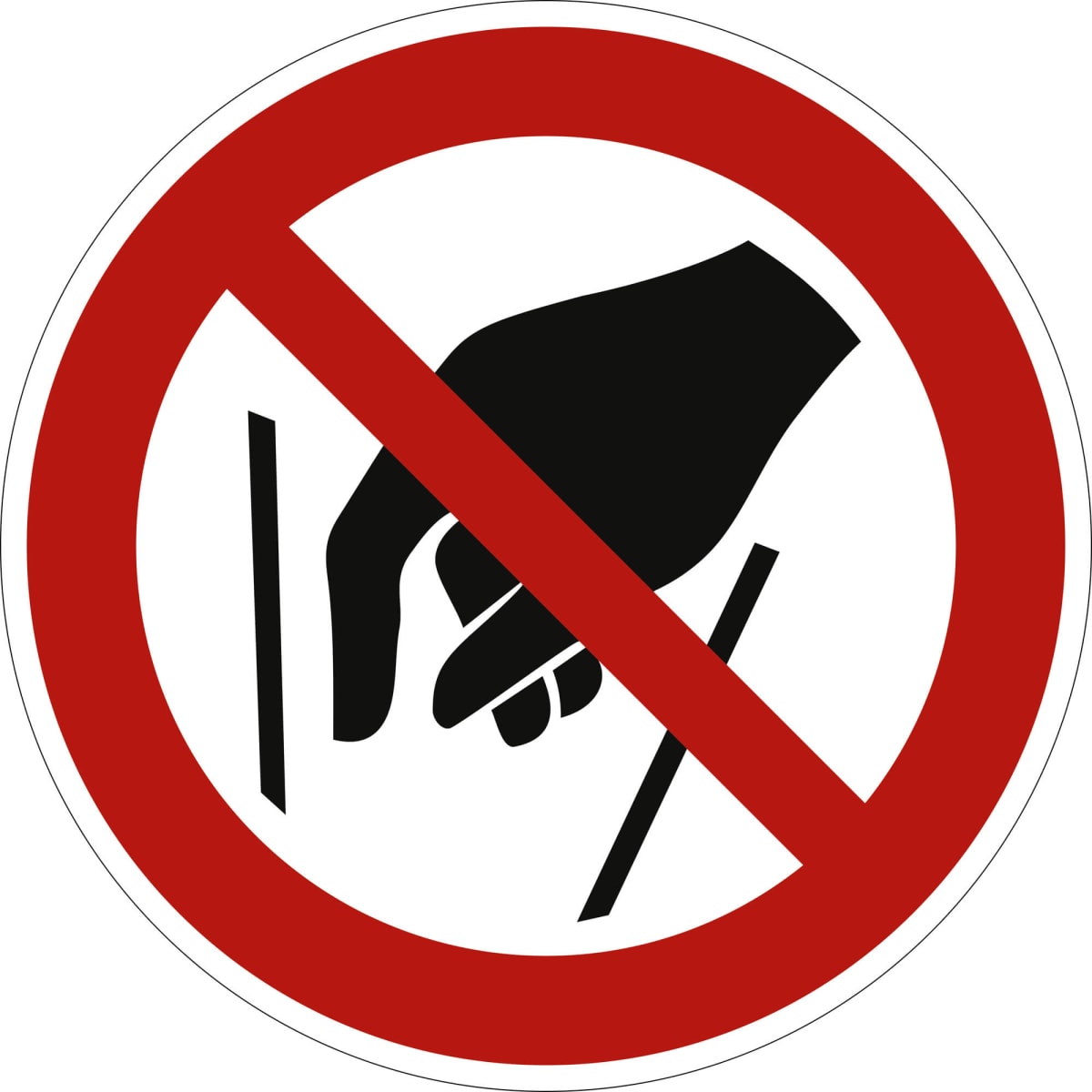 Hineinfassen verboten nach ISO 7010 (P 015) - Verbotszeichen nach DIN ...