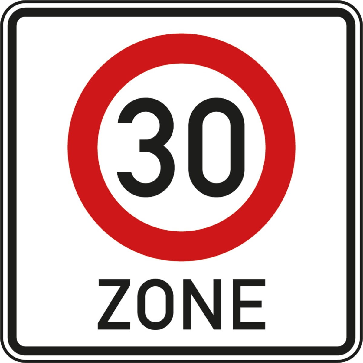 Verkehrsschild | VZ 274.1 "Beginn einer Tempo 30-Zone" nach StVO