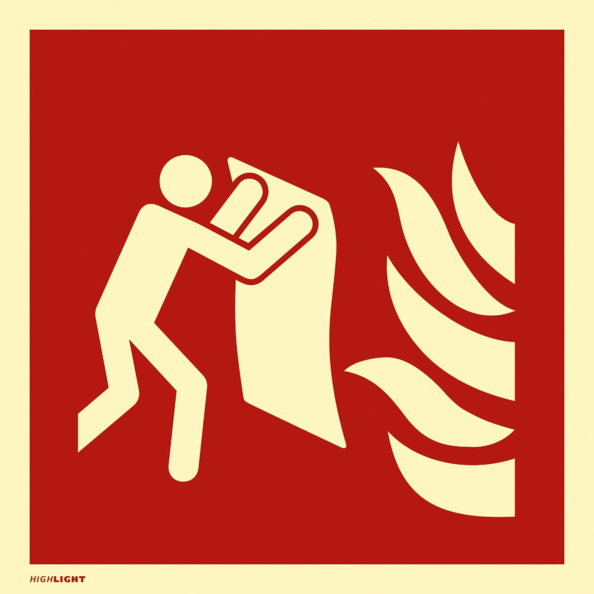 Brandschutzzeichen nach ISO 7010 - Feuerlöschdecke