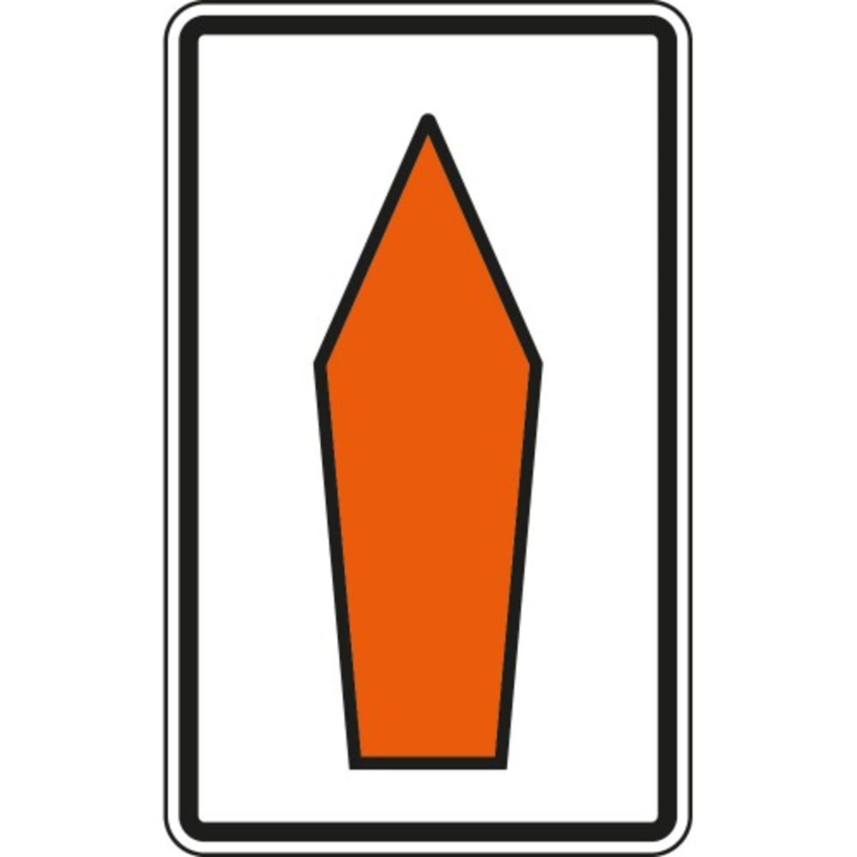Verkehrszeichen Oranger Pfeil