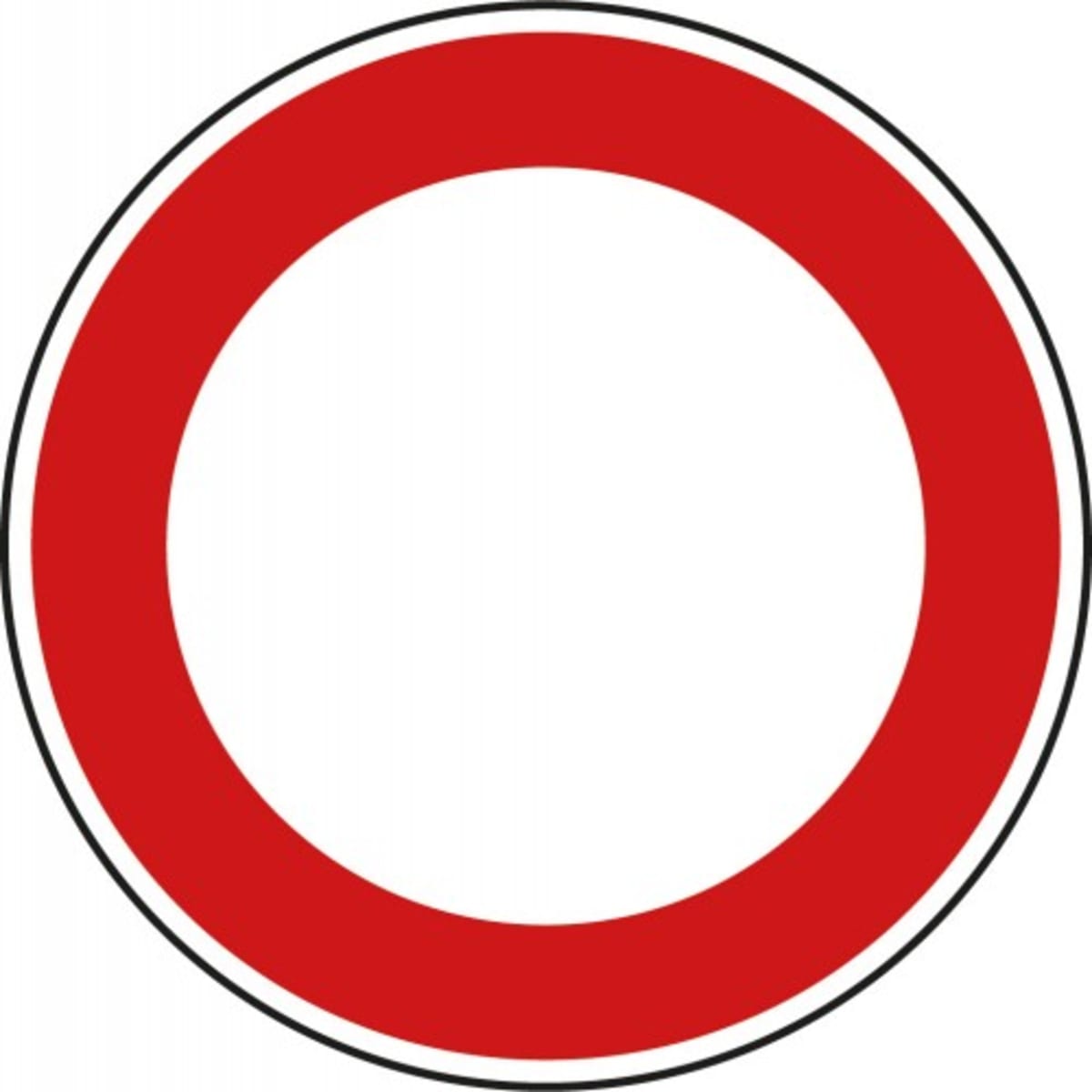 Verkehrszeichen VZ 250 | Verbot für Fahrzeuge aller Art