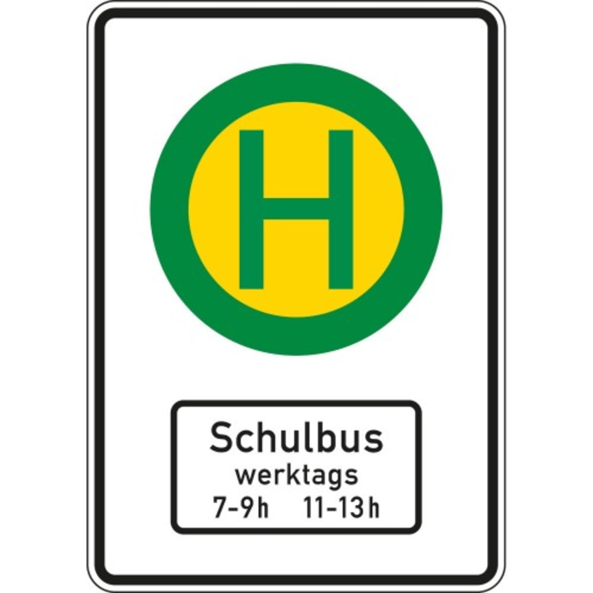Schulbushaltestelle Schild / Verkehrsschild VZ 224-51