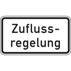 Zusatzschild "Zuflussregelung" | Zusatzzeichen VZ 1012-37