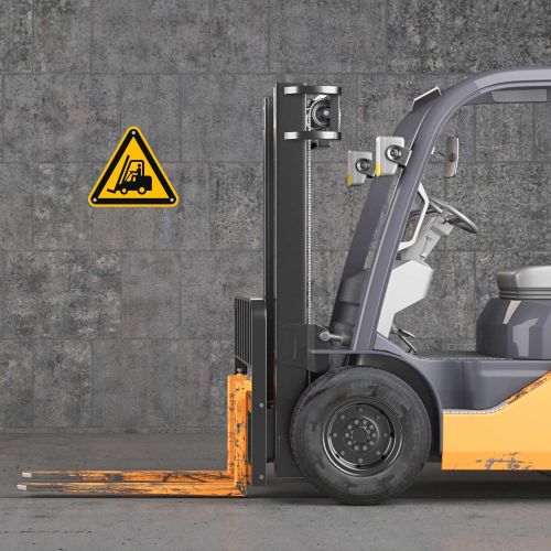 Warnschild Flurförderfahrzeug, Gabelstapler, Staplerverkehr