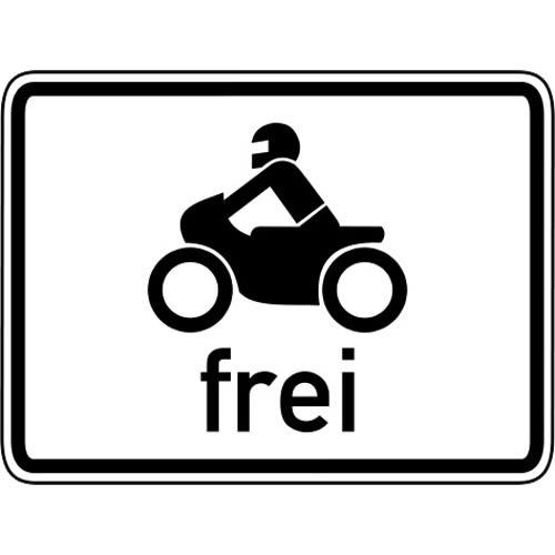 "Krafträder, auch mit Beiwagen... Frei" VZ 1022-12