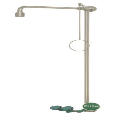 Notdusche mit Zugstange und Augendusche (Wandmontage Aufputz ...