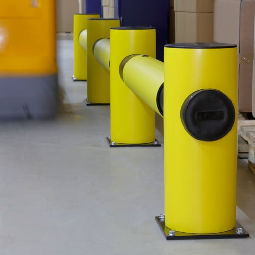 Flexible Verkehrsbarriere Charlie aus der Rammschutz Serie d-flexx®